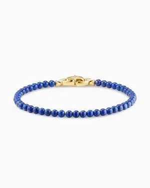 David Yurman David Yurman Spiritual Beads Bracelet With Nephrite Jade And 18K Yellow Gold Lapis Lazuli