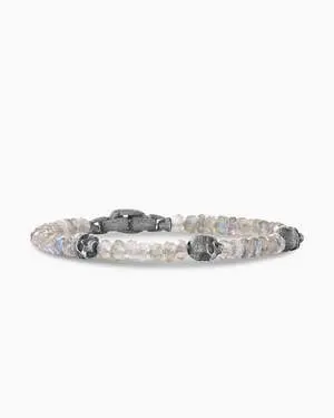 David Yurman Sterling Silver Memento Mori Skull Bracelet - Labradorite