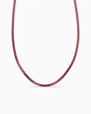 David Yurman Box Chain Necklace - Burgundy