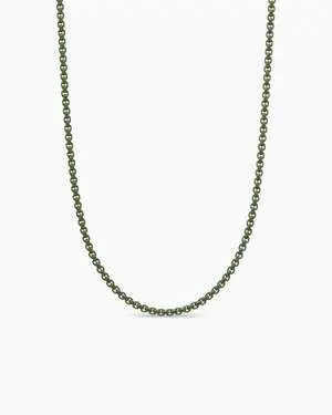 David Yurman Box Chain Necklace - Green