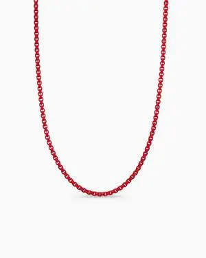 David Yurman David Yurman Box Chain Necklace Red
