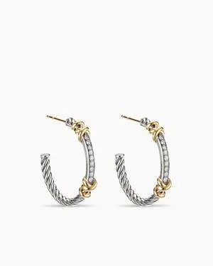 David Yurman Petite Helena Hoop Earrings - Diamond
