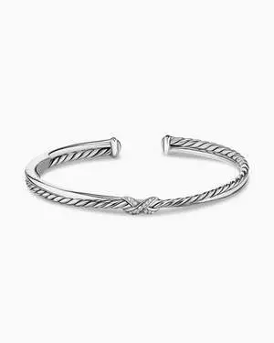 David Yurman Petite X Center Station Bracelet - Diamond