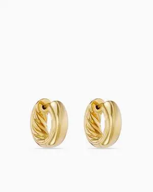David Yurman Dy Mercer® Micro Hoop Earrings - All 18k Yellow Gold