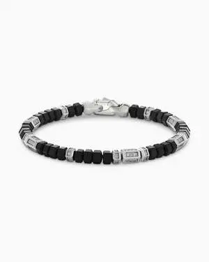 David Yurman David Yurman Hex Bead Bracelet Black Onyx/diamonds