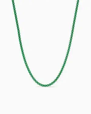 David Yurman Dy Bel Aire Chain Necklace - Emerald Green