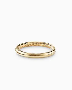 David Yurman Dy Eden Band Ring - All 18k Yellow Gold