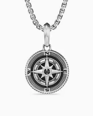 David Yurman Maritime Compass Amulet - Black Diamond