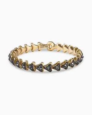 David Yurman 18k Yellow Gold Armory® Link Bracelet With Black Diamonds - Black Diamond