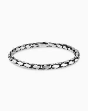 David Yurman Sterling Silver Fluted Chain Bracelet