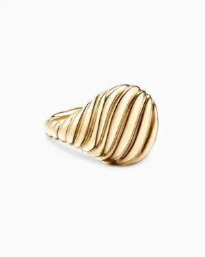 David Yurman 18k Yellow Gold Sculpted Cable Pinky Ring - All 18k Yellow Gold