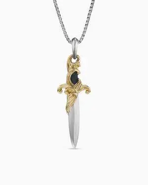David Yurman Waves Dagger Amulet - Sterling Silver/18k Yellow Gold