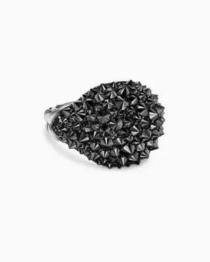 David Yurman Reverse Set Pavé Signet Ring - Black Diamond