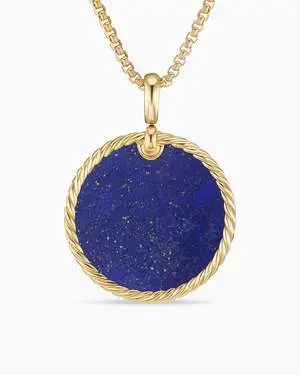 David Yurman Dy Elements Lapis Disc Pendant - Lapis Lazuli
