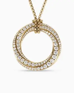 David Yurman Pavé Crossover Pendant Necklace - Diamond