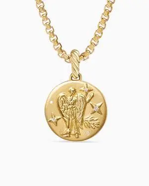 David Yurman Virgo Amulet In 18k Yellow Gold With Diamonds - Diamond