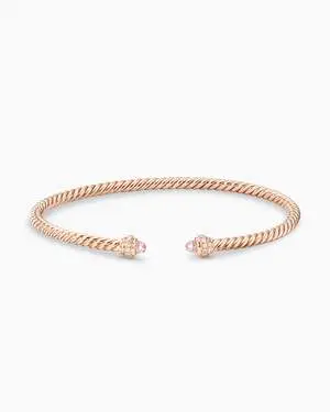 David Yurman Cablespira® Bracelet With And Diamonds - Morganite