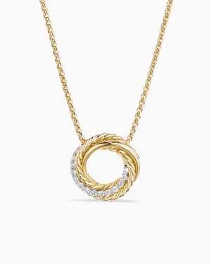 David Yurman Crossover 18k Yellow Gold Pendant Necklace - Diamond