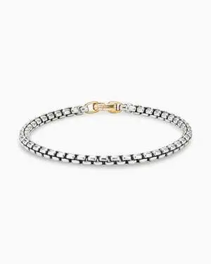 David Yurman Dy Bel Aire Box Chain Bracelet - Sterling Silver/14k Yellow Gold