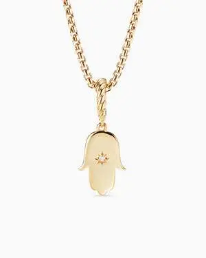 David Yurman 18k Yellow Gold Hamsa Amulet With - Diamond