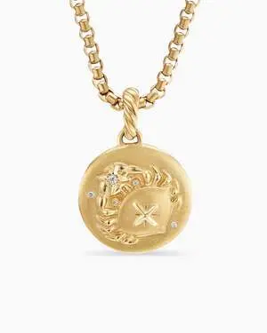 David Yurman Cancer Amulet In 18k Yellow Gold With Diamonds - Diamond