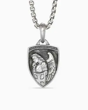 David Yurman St. Michael Sterling Silver Amulet - All Sterling Silver