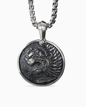 David Yurman Petrvs® Lion Coin Amulet - All Sterling Silver