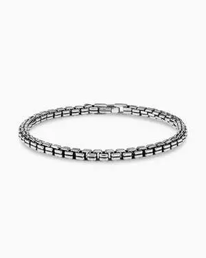 David Yurman Sterling Silver Double Box Chain Bracelet - All Sterling Silver
