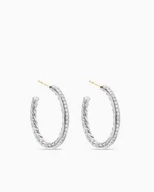 David Yurman Pavé Hoop Earrings - Diamond
