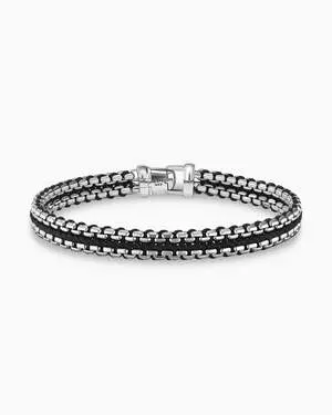 David Yurman Woven Box Chain Bracelet - Black