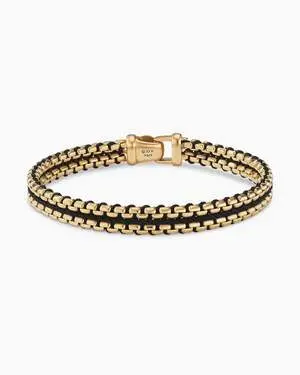 David Yurman Woven Box Chain Bracelet - Black