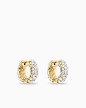 David Yurman Dy Mercer® Micro Hoop Earrings - Diamond