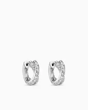 David Yurman Pavé Crossover Hoop Earrings - Diamond