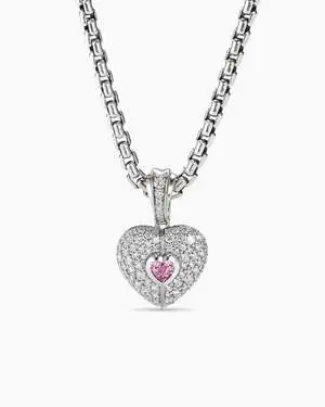 David Yurman Sy Heart Amulet - Pink Sapphire