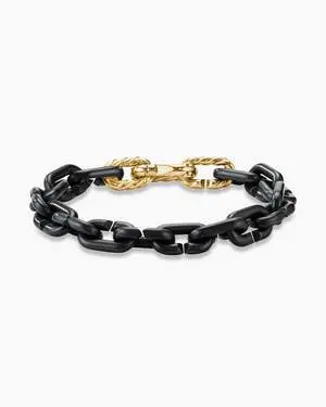 David Yurman Chain Links Bracelet - Black Titanium/18k