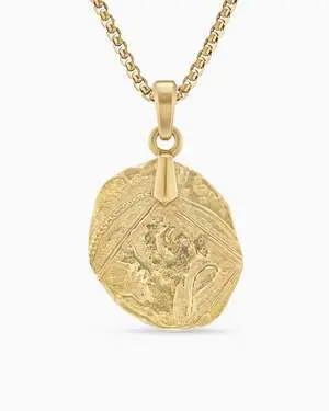 David Yurman Shipwreck Coin Amulet In 18k Yellow Gold - All 18k Yellow Gold