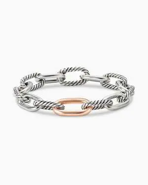 David Yurman Dy Madison® Chain Bracelet - Silver/18k Rose Gold