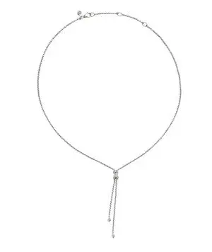 David Yurman Petite X Lariat Necklace - Diamond