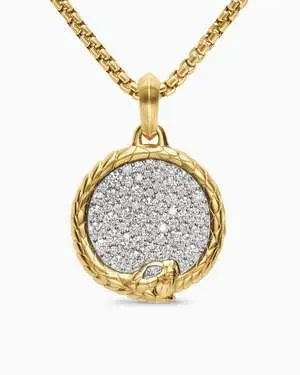 David Yurman Ouroboros 18k Yellow Gold Amulet With And - Diamond