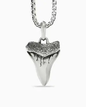 David Yurman Sterling Silver Shark Tooth Amulet - All Sterling Silver