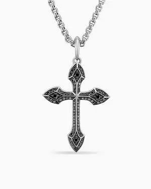 David Yurman Gothic Cross Pendant - Black Diamond