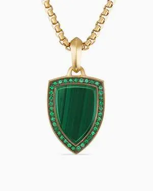 David Yurman David Yurman Shield Amulet Malachite