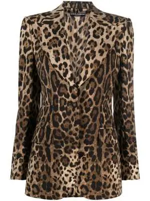 Dolce & Gabbana Animal Print Blazers For Women