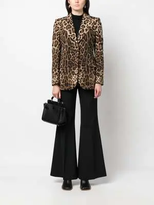 Dolce & Gabbana Leopard-print Single-breasted Blazer