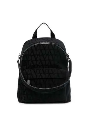 Valentino Garavani Toile Iconographe Backpack - Black