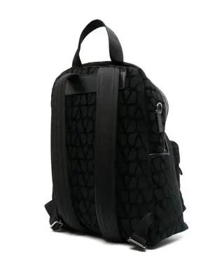 Valentino Garavani Jacquard Pocket Backpack - Black