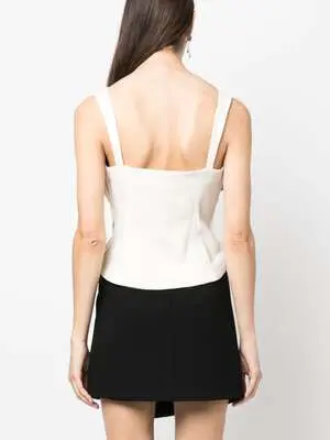 Simkhai Crystal-embellished Corset Top - White