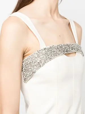 Simkhai Crystal-embellished Corset Top - White