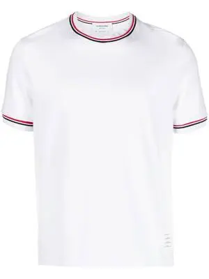 Thom Browne Logo-patch Crew Neck T-shirt