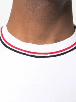 Thom Browne Logo-patch Crew Neck T-shirt